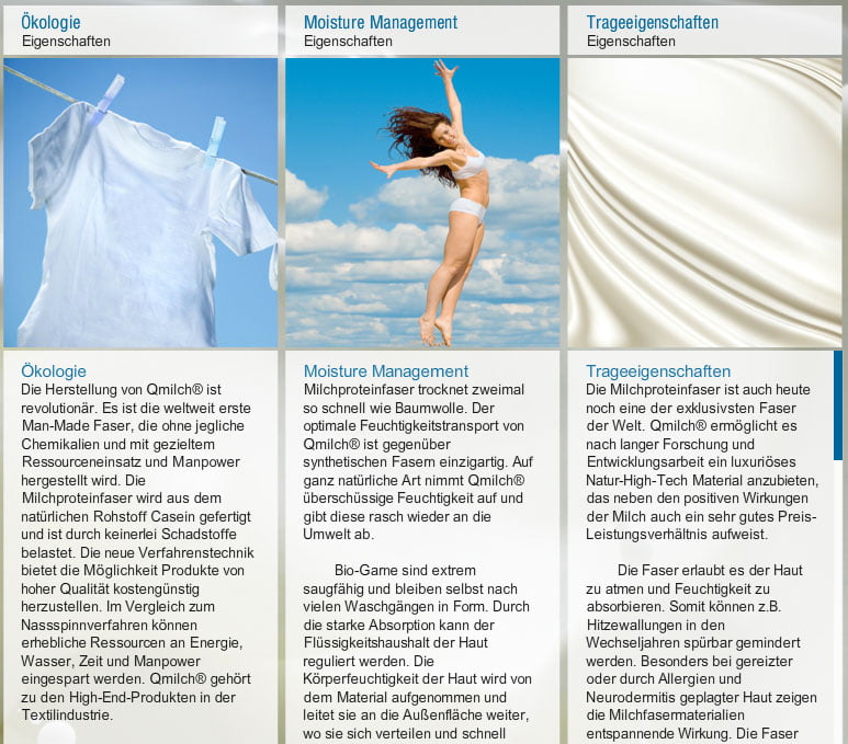 Qmilch: Bio-Milchfasern für Kleider und andere Textilien - Individuelle ...
